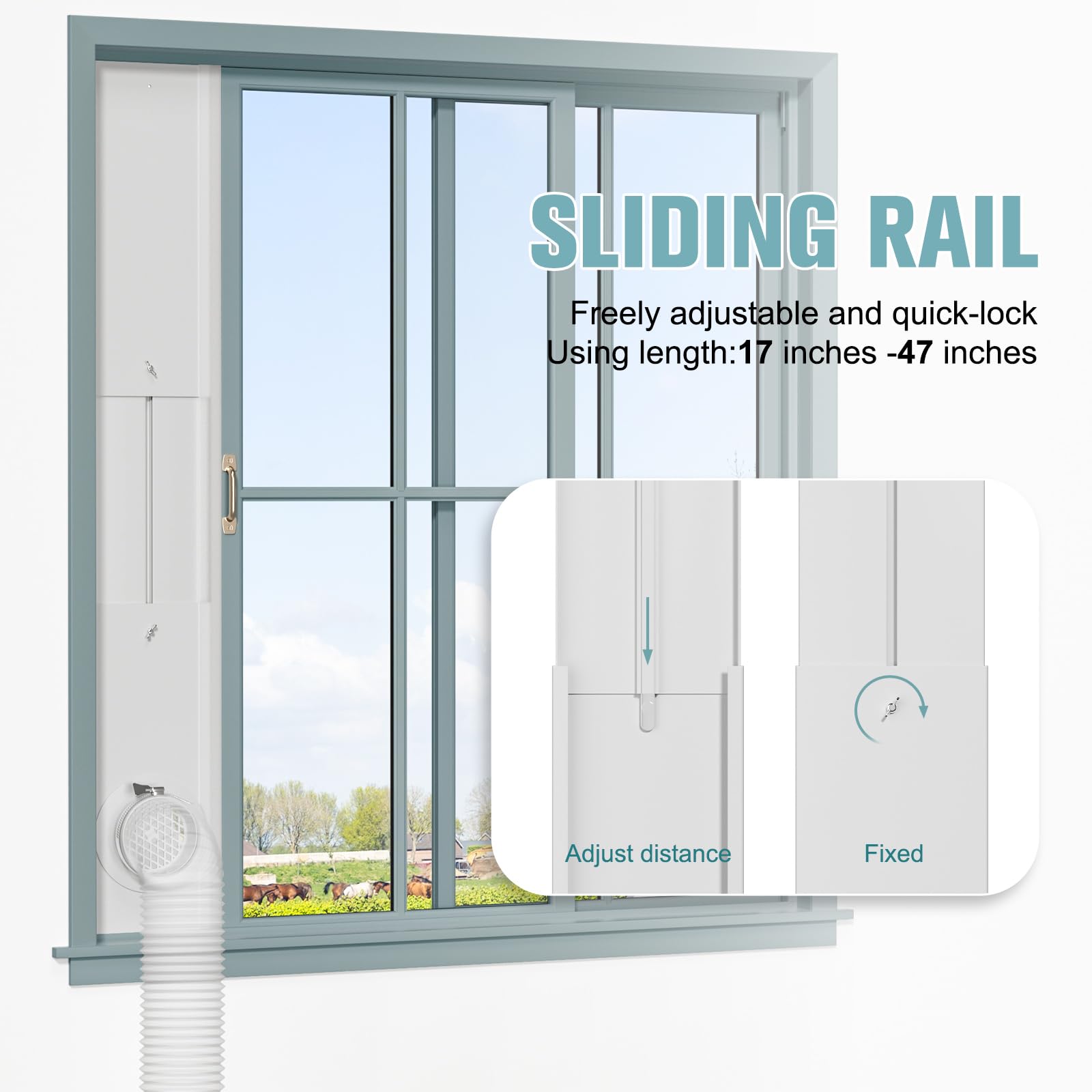 Snapklik.com : HOXHA Window Duct Kit Dryer Window Vent Kit For 4 ...
