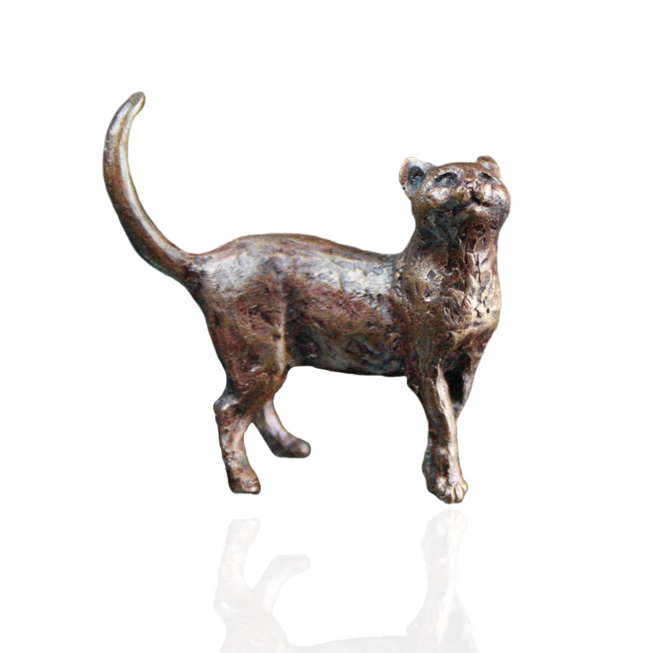 Marquise Jewellery Bronze Cat Standing - Bronze Miniature Figures ...