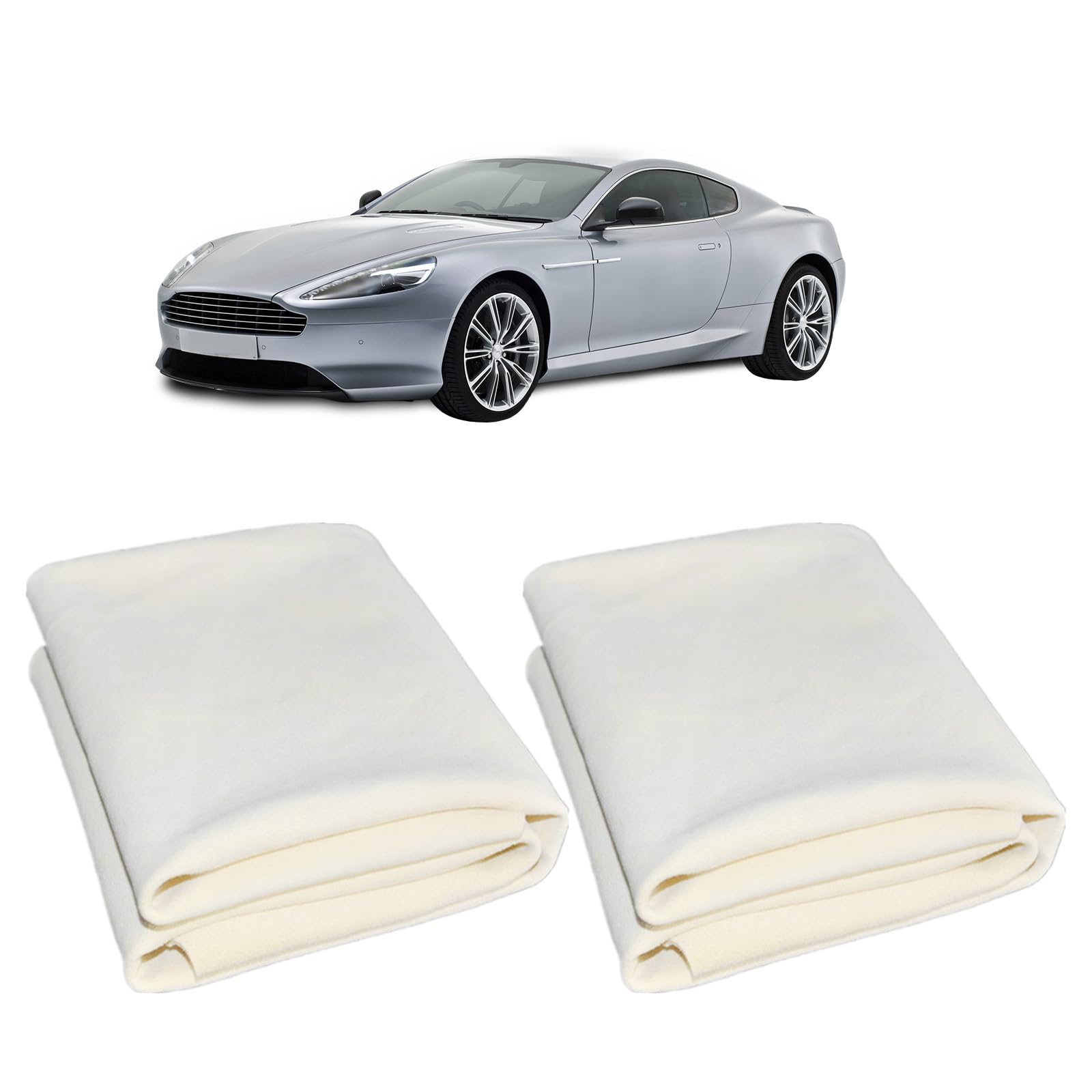 KFSCIP 2PCS Chamois Leathers for Cars,chamois Leather,shammy Leather ...