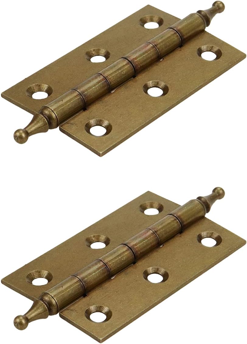 LC LICTOP 2.5 Inch Bronze Pure Brass Hinges Crown Head Butt Hinges for ...