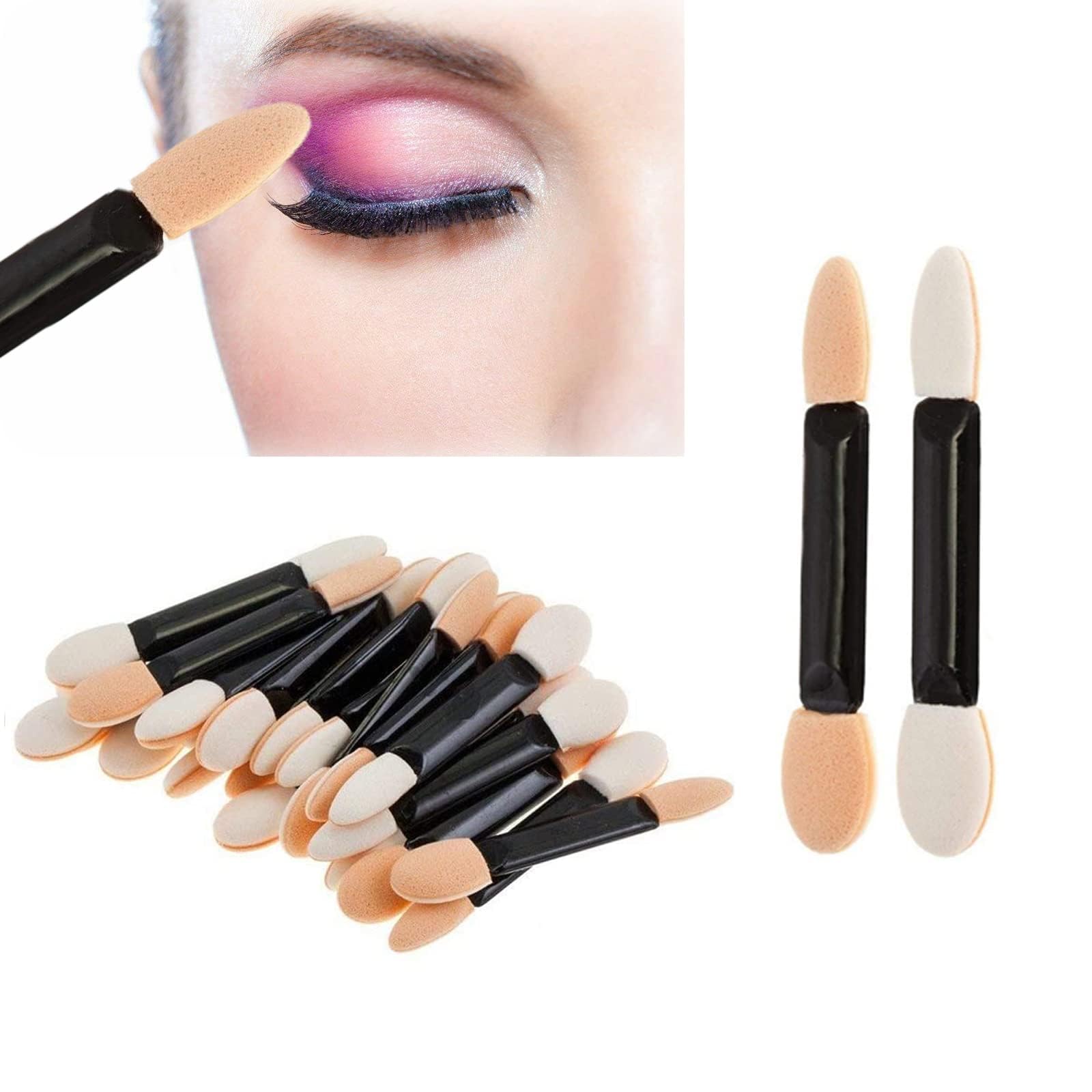 Eyeshadow Applicators, 20PCS Eyeshadow Sponge Applicators, Eye Shadow ...