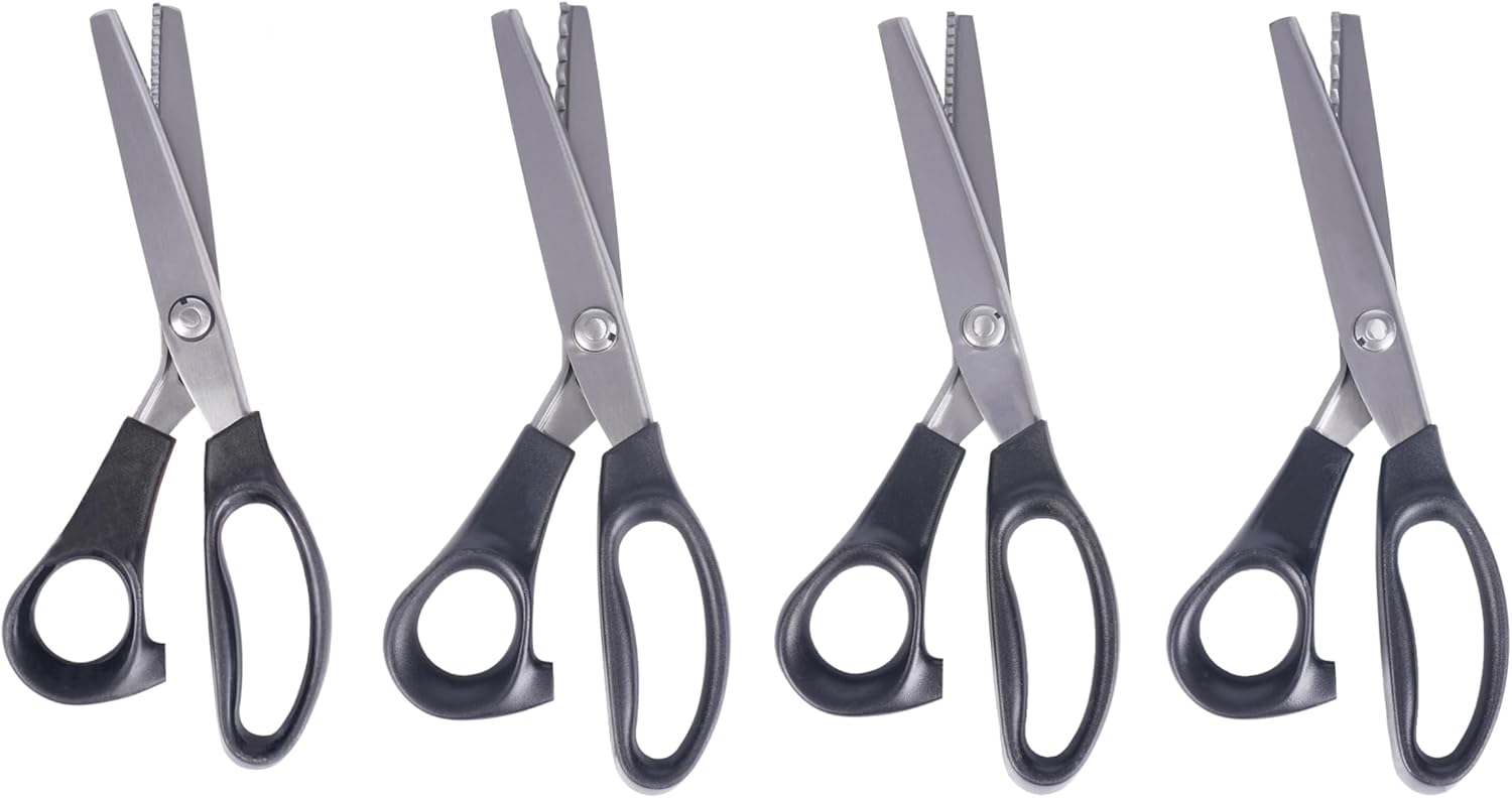 Amazon.com: Zig Zag Scissors (Pinking Shears) & Scalloped Scissors 4 ...
