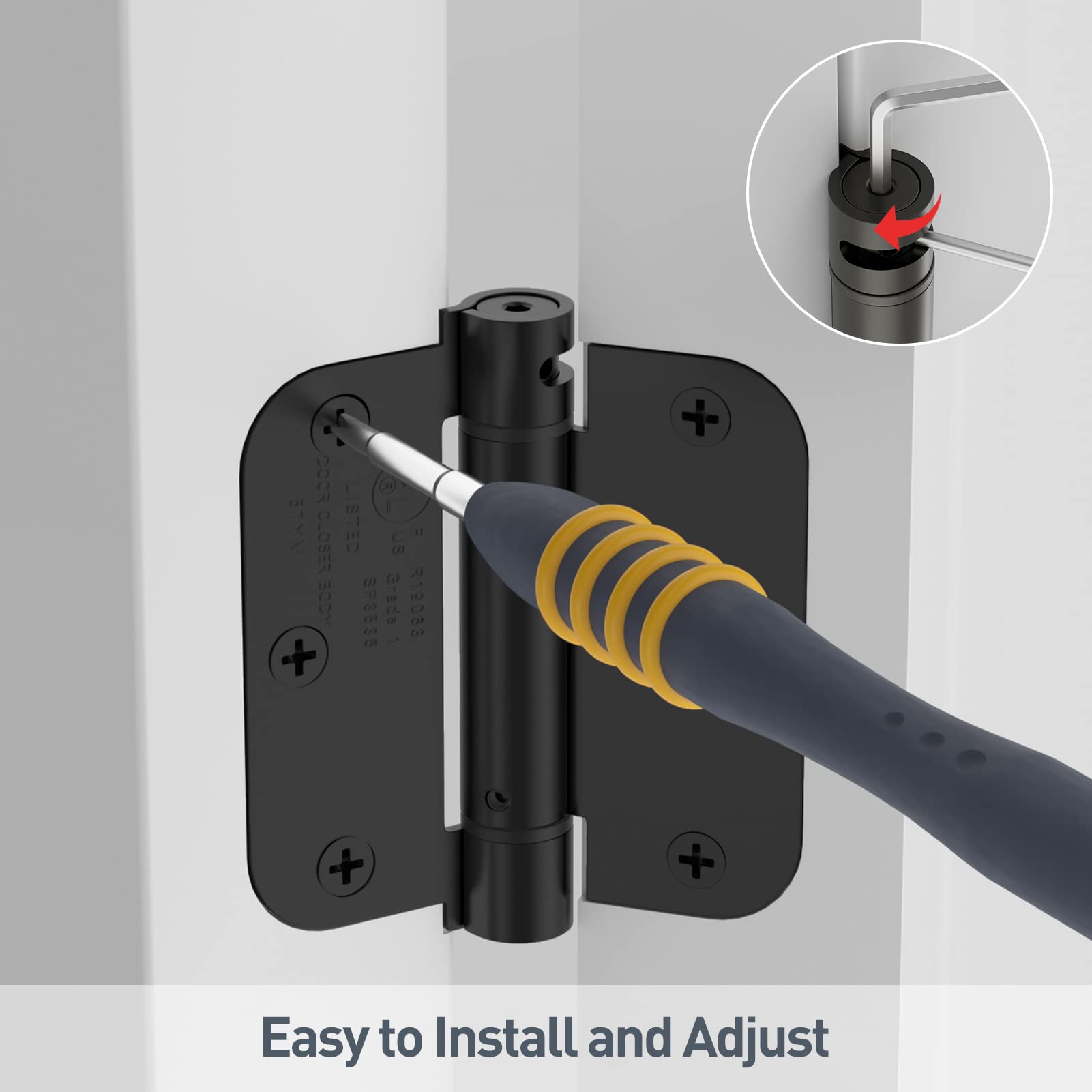 Snapklik.com : Self Closing Door Hinges 3.5 Inch, Spring Loaded Hinges ...