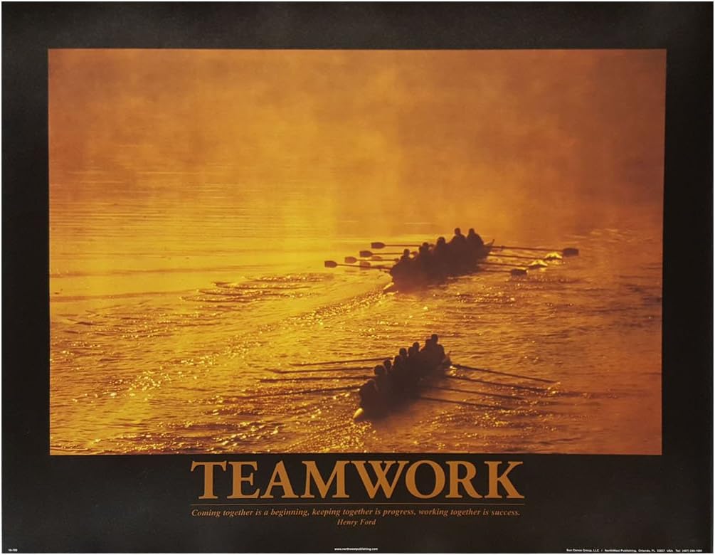 Amazon.com: Teamwork "Rowing Boat" Motivational 16x20 Print (Print ...