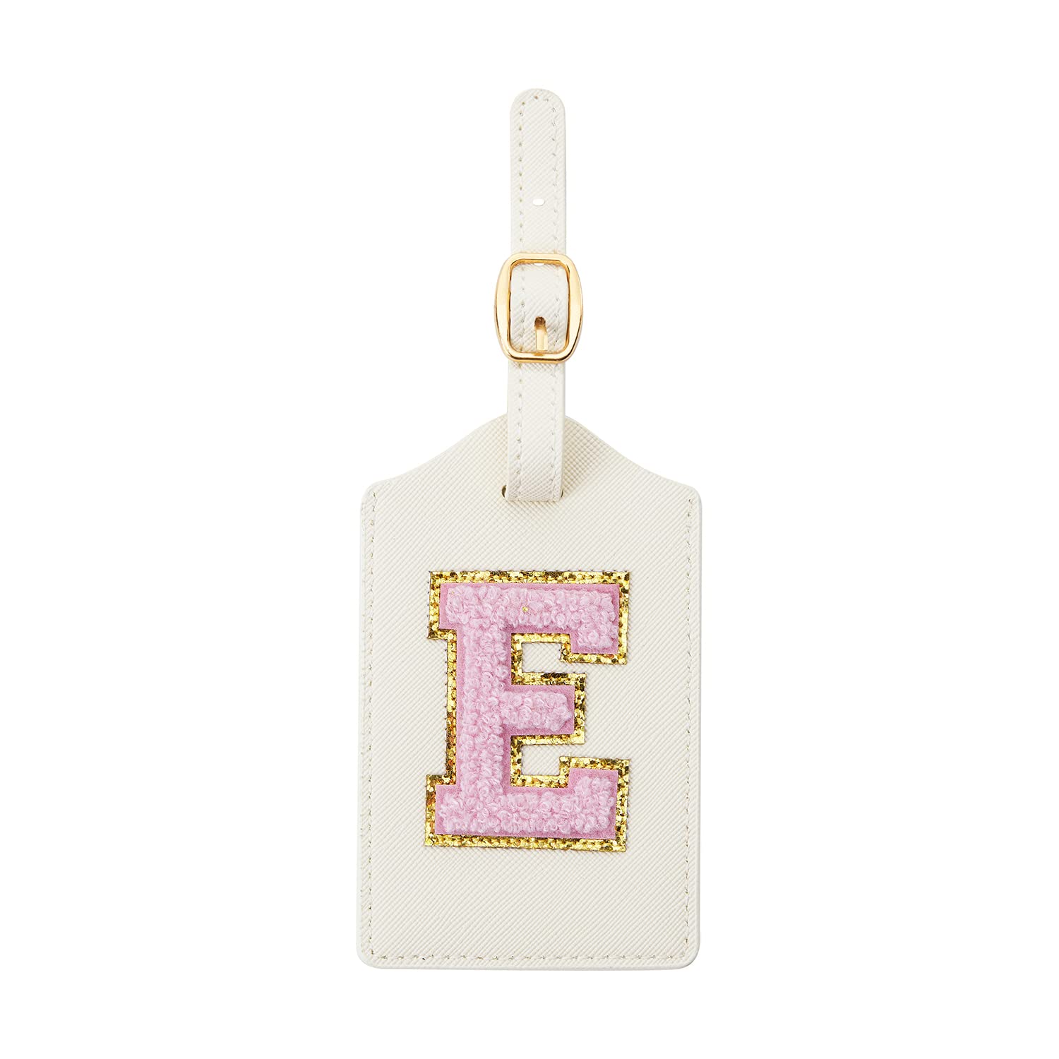 Amazon.com: Initial Luggage Tag, PU Leather Luggage Tag, Embroidered ...