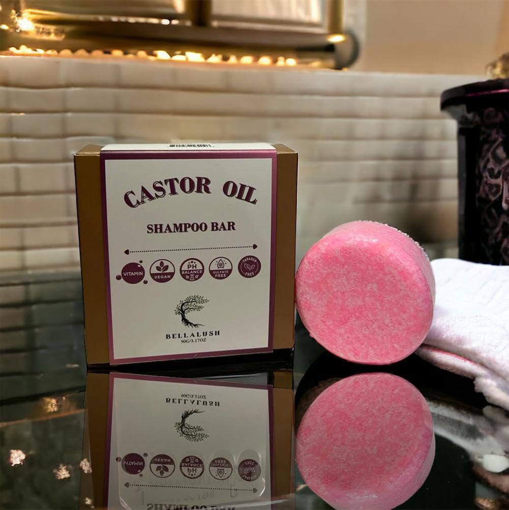 Amazon.com : Castor Oil Shampoo Bar for Hair Growth & Scalp Health ...