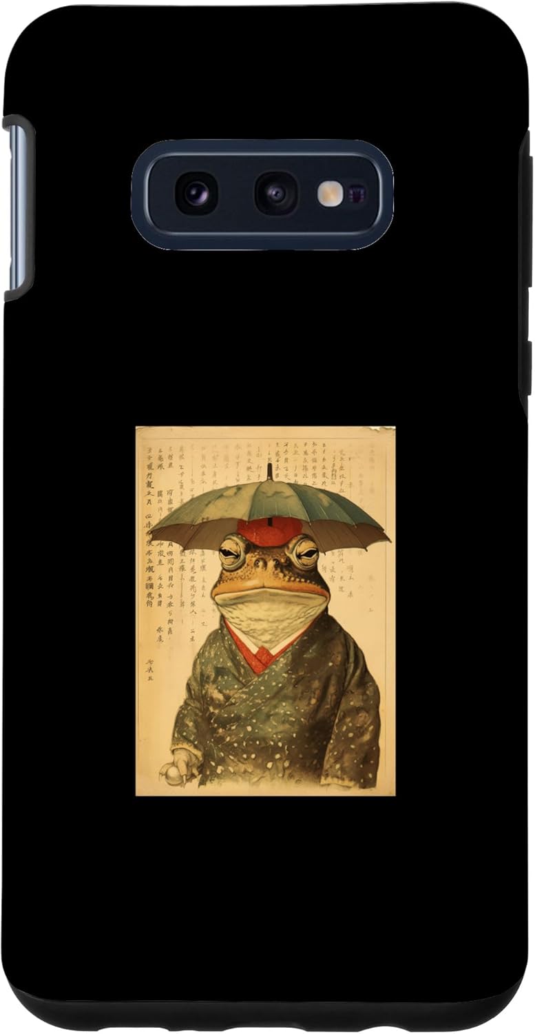 Amazon.com: Galaxy S10e Grumpy Frog Unimpressed Toad Vintage Japanese ...