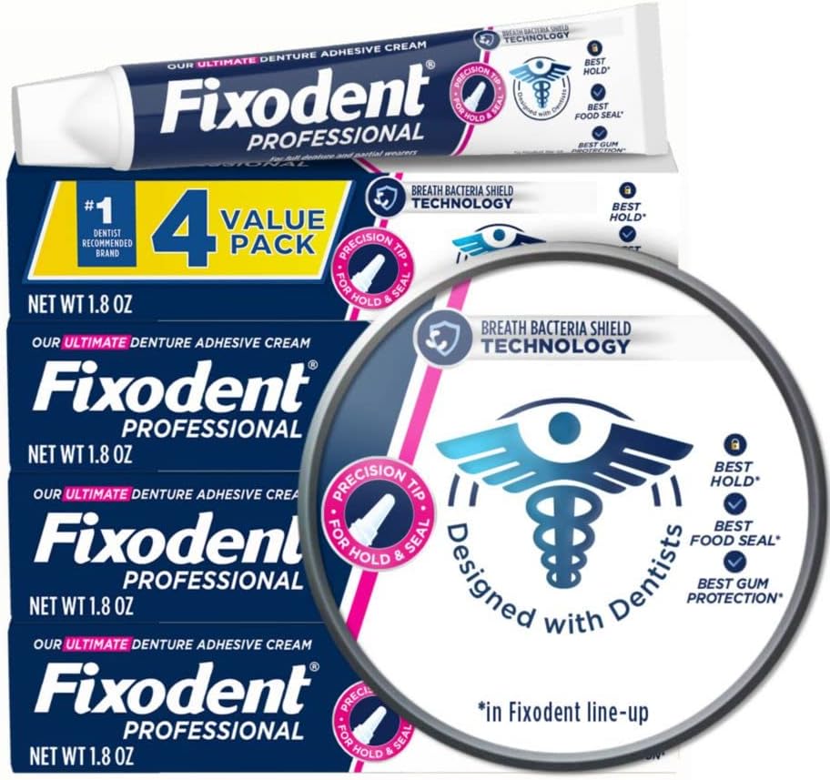 Amazon.com : Fixodent Professional Ultimate Denture Adhesive Cream for ...