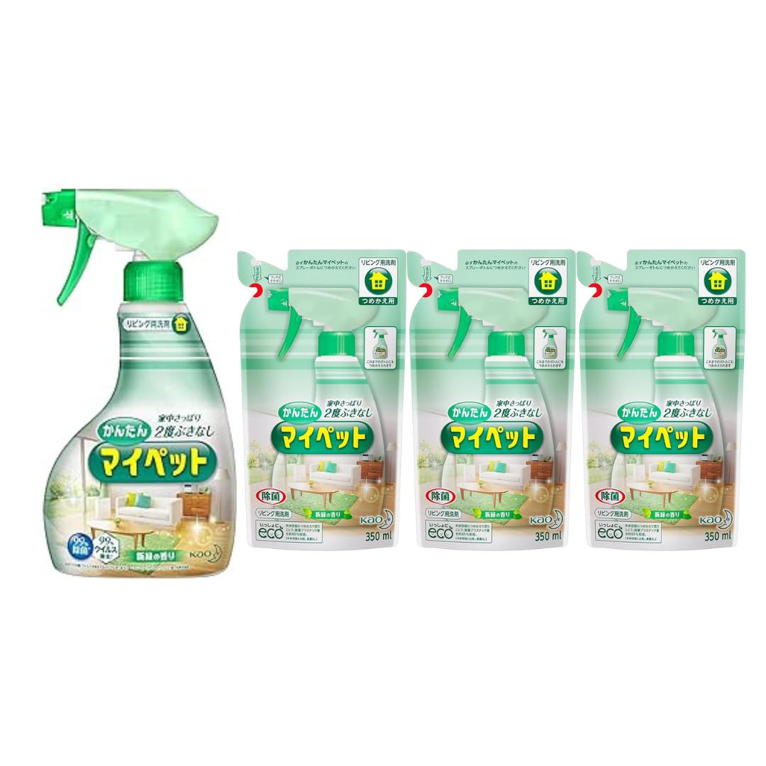 Amazon | 花王 かんたんマイペット 本体400ml×1本 つめかえ用 350ml ×3袋セット | Generic | マルチクリーナー
