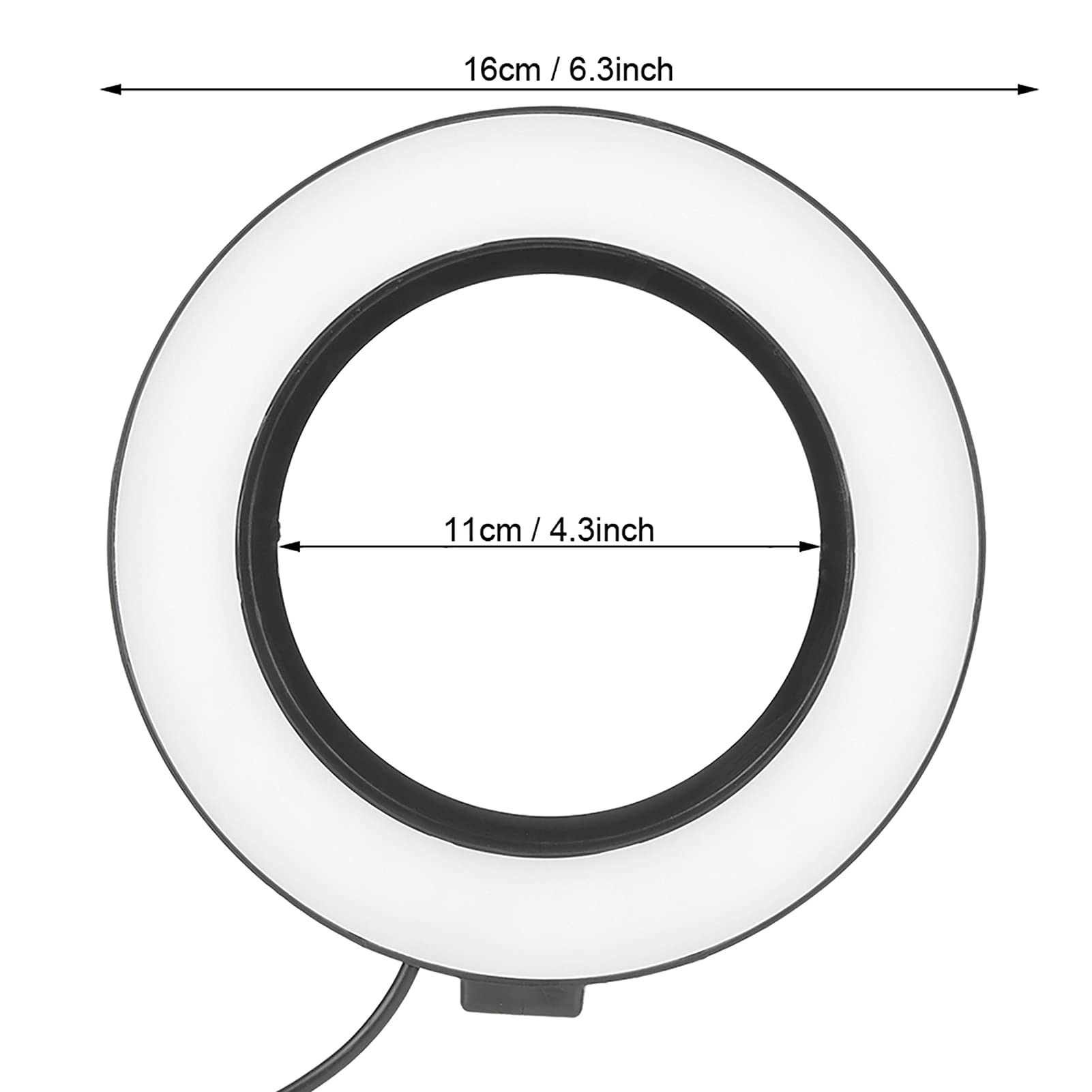 6 Inch LED Video Ring Light, Video Live Camera Make Up, Table Ring ...