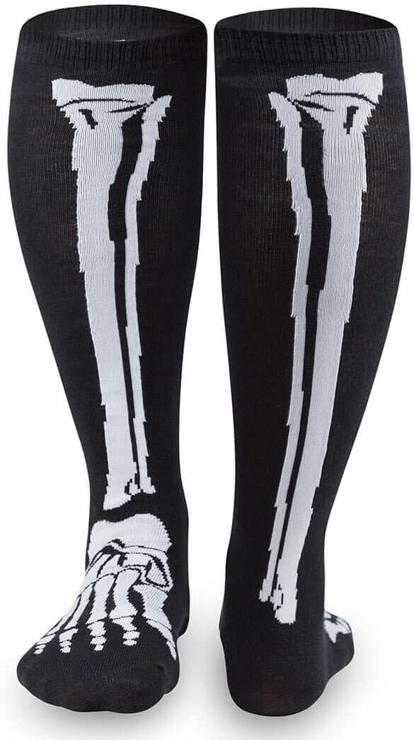 Amazon.com: Skeleton Halloween Knee High Half Cushioned Athletic ...