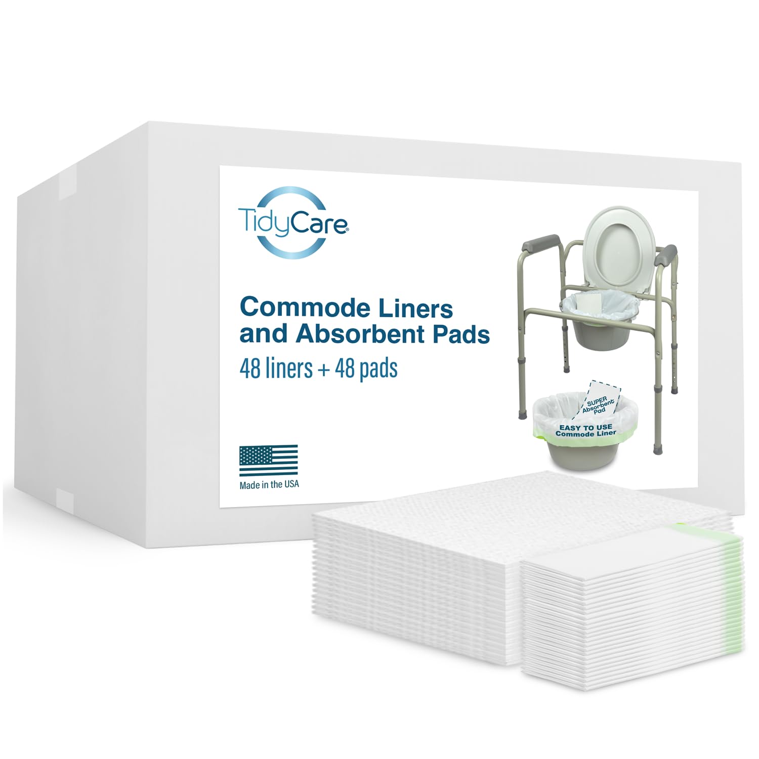 Snapklik.com : Disposable Bedside Commode Liners And Pads For Portable ...
