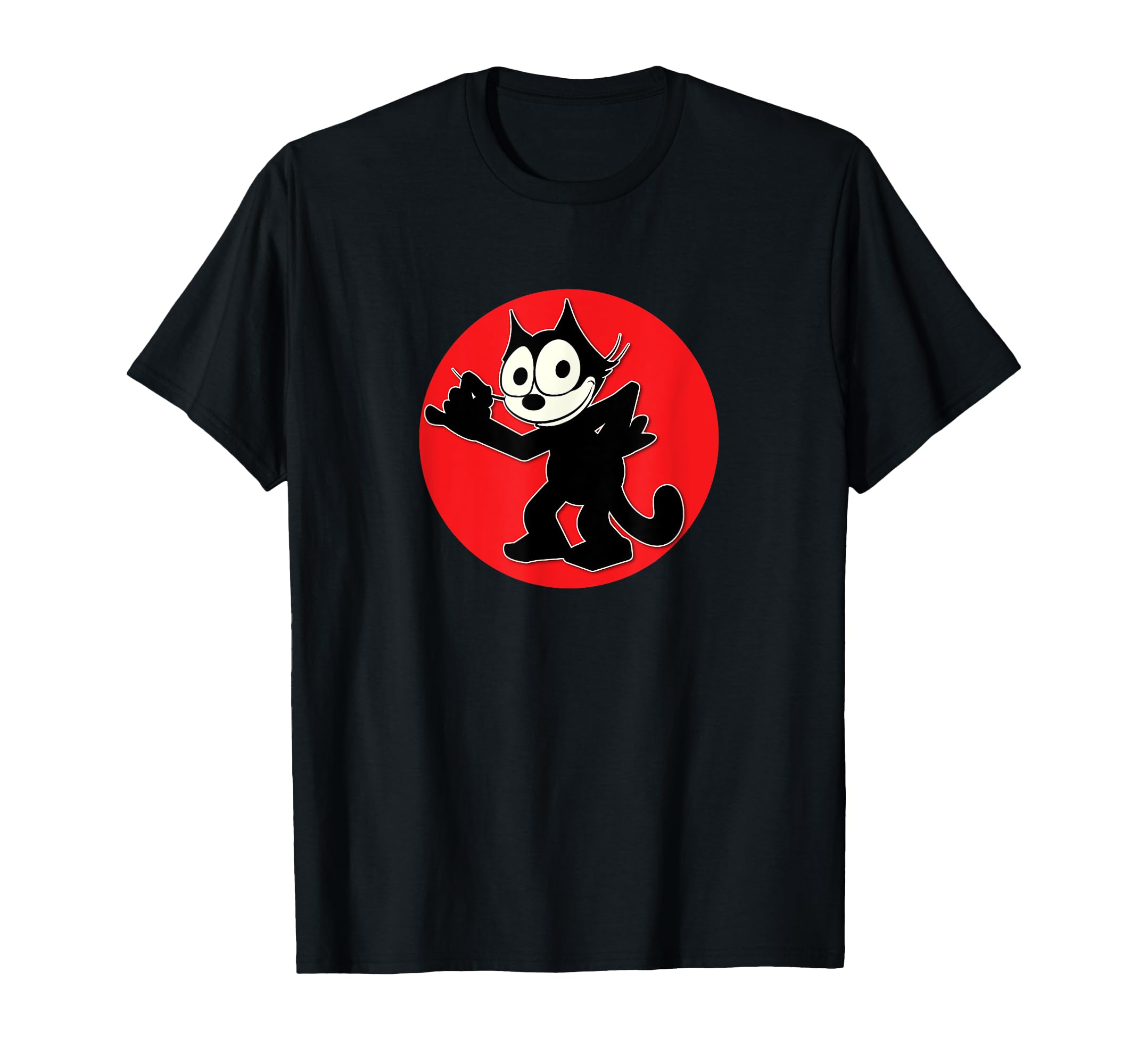 Amazon.com: Felix Cartoon Cat Red Sunset Sly Smiling Felix Tee T-Shirt ...