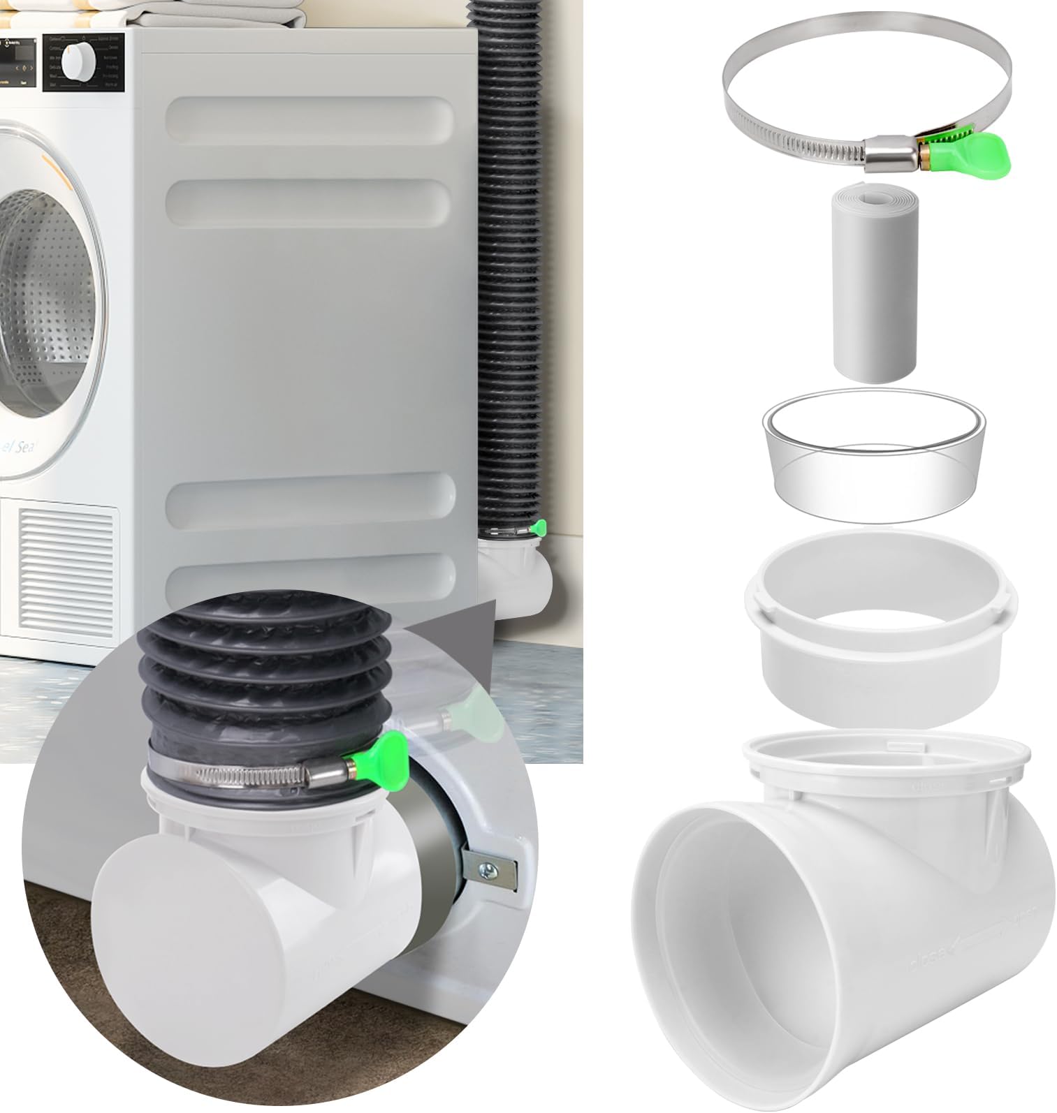 Amazon.com: Dryer Vent Hose,Dryer Vent Connector with Dryer Hose,Dryer ...