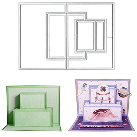 Amazon.com : Estivaux 3D Theater Card Shape Die Cuts for Card Making ...