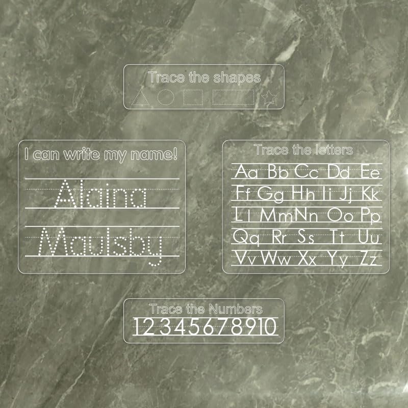 Amazon.com: Pahdecor Personalized Name Trace Board Reusable ABC Letter ...