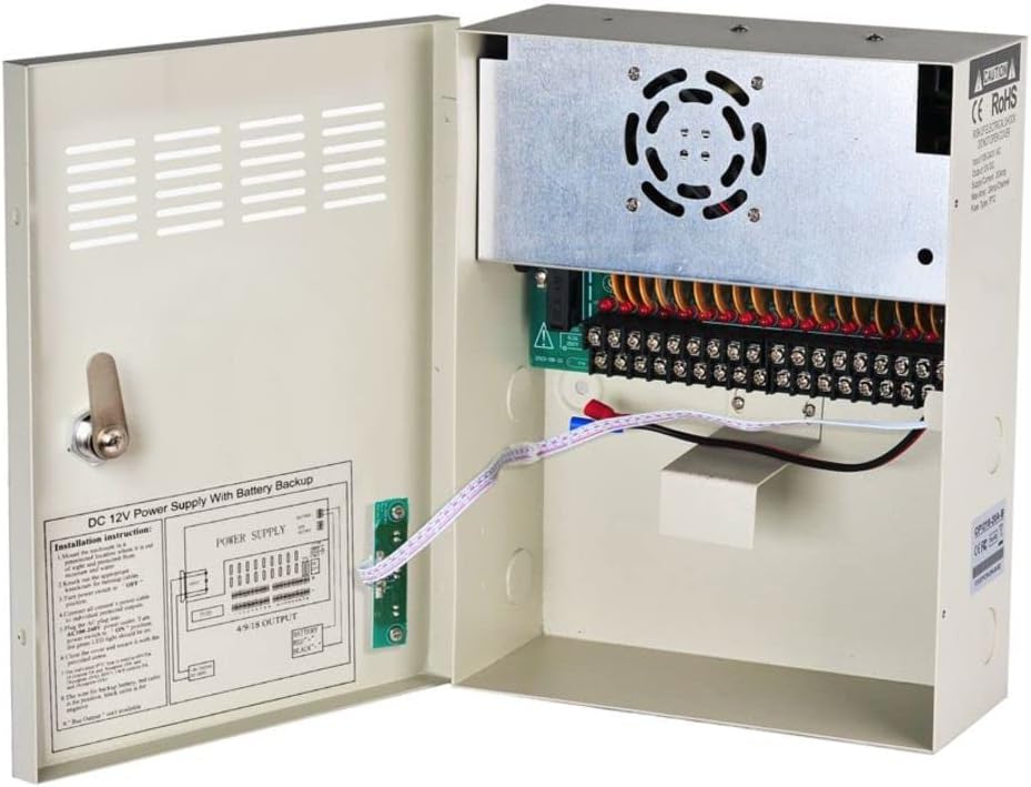Amazon.com: EVERSECU 9 Channel 12V 5Amp DC Metal Boxed Cabinet ...