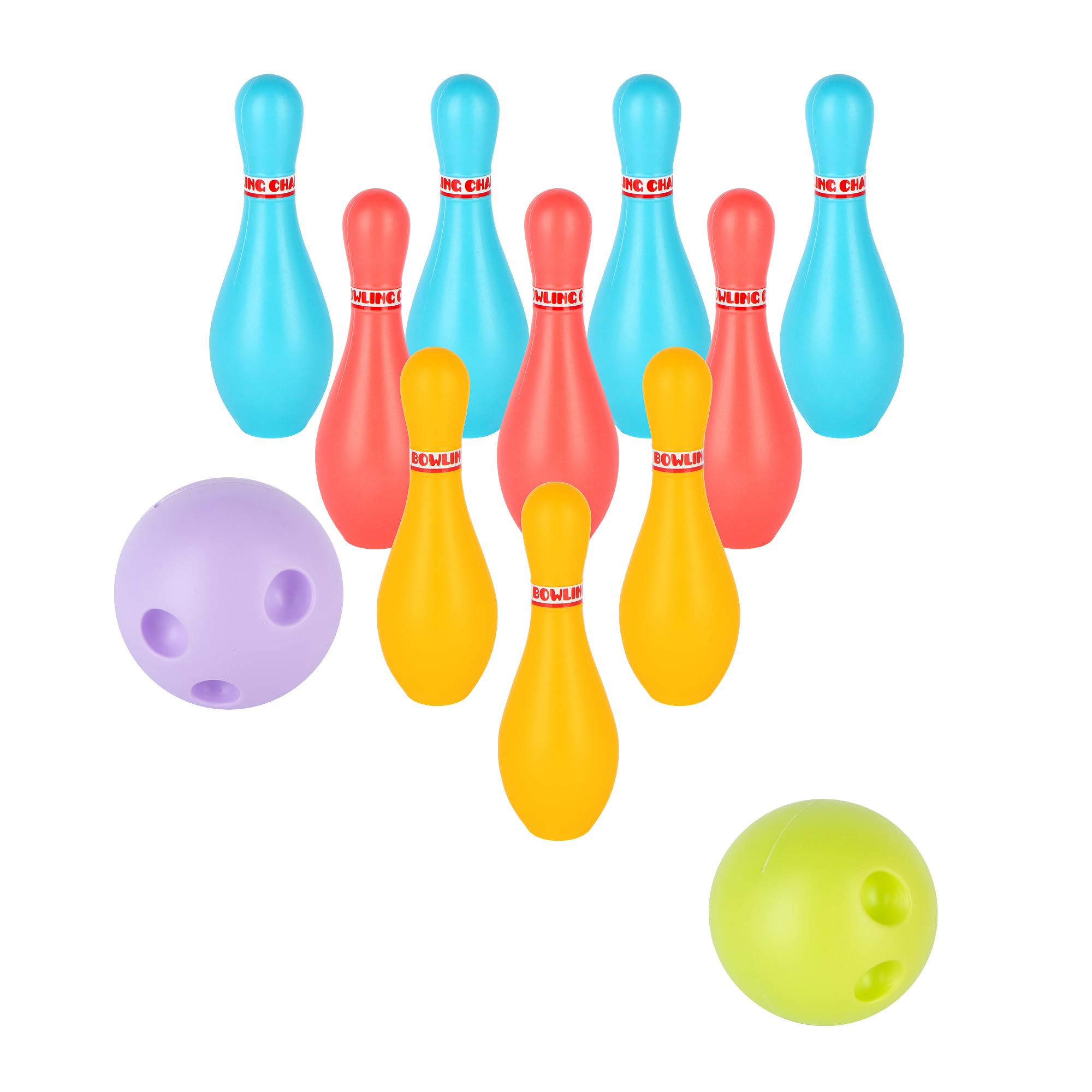 Bowling Set Plastic Durable Bowling Game with 18 cm 10 Pins and 8 cm 2 ...