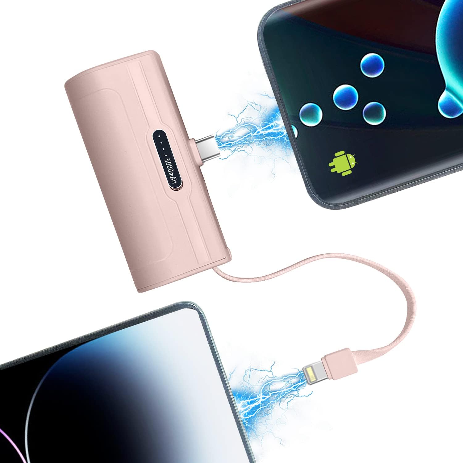 Amazon.com: SYSFUN Portable Mini Power Bank Charger for USB C Android ...