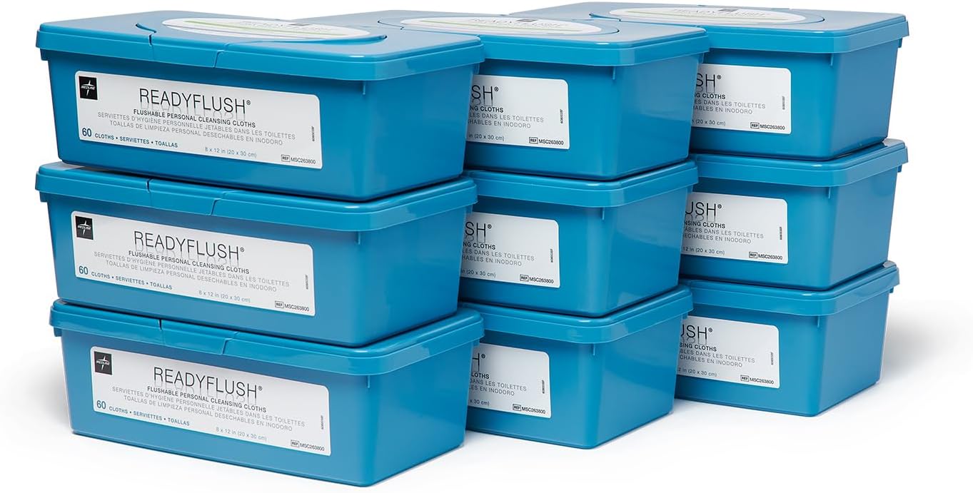 Amazon.com: Medline ReadyFlush Biodegradable Flushable Personal ...