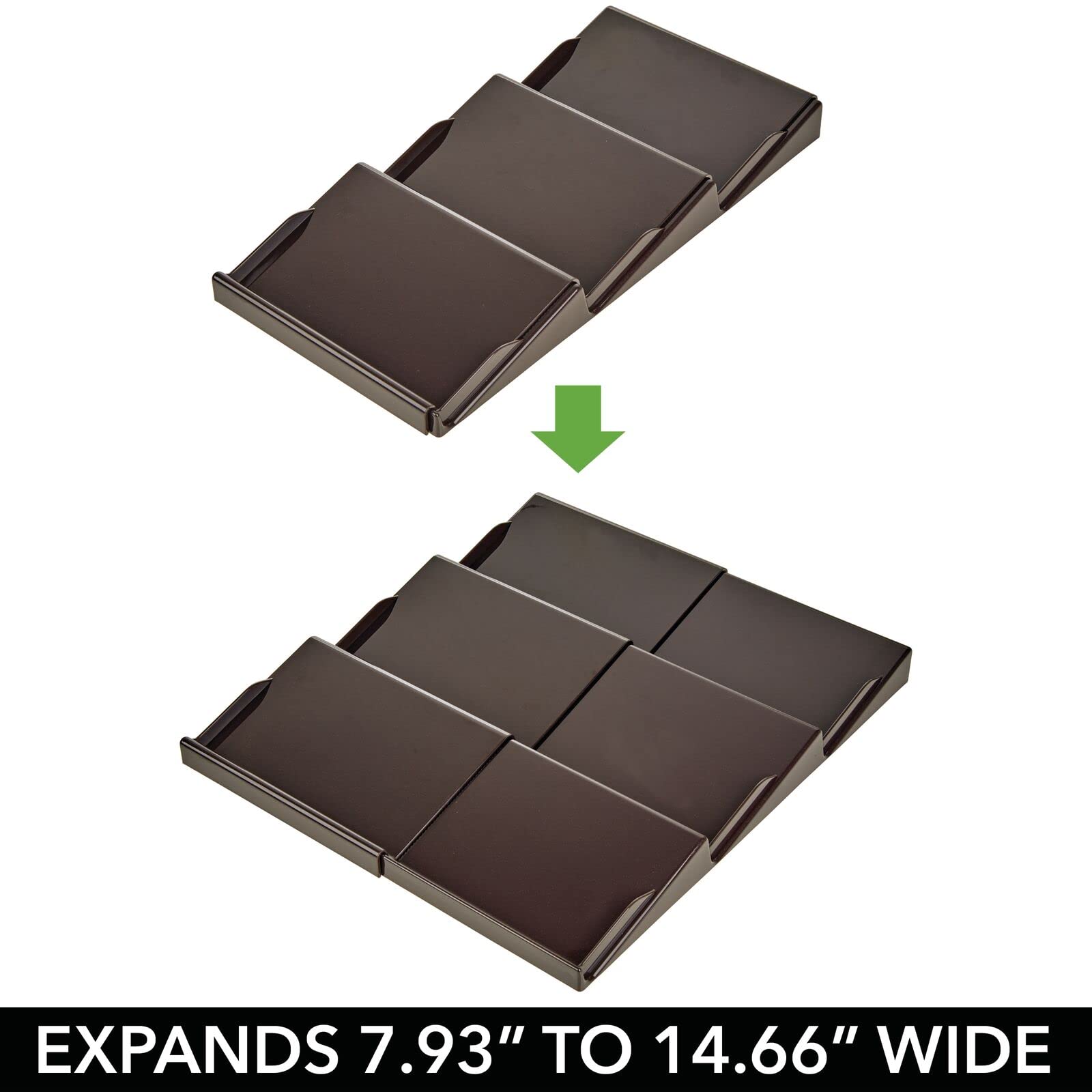 Snapklik.com : mDesign Expandable Plastic Deluxe Spice Rack, Drawer ...