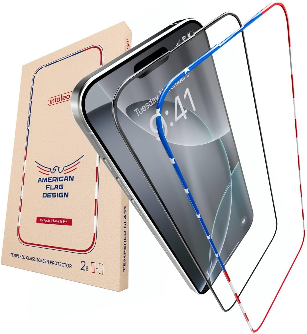 Amazon.com: Intaleo Screen Protector for iPhone 16 Pro - 2 Pack (USA ...