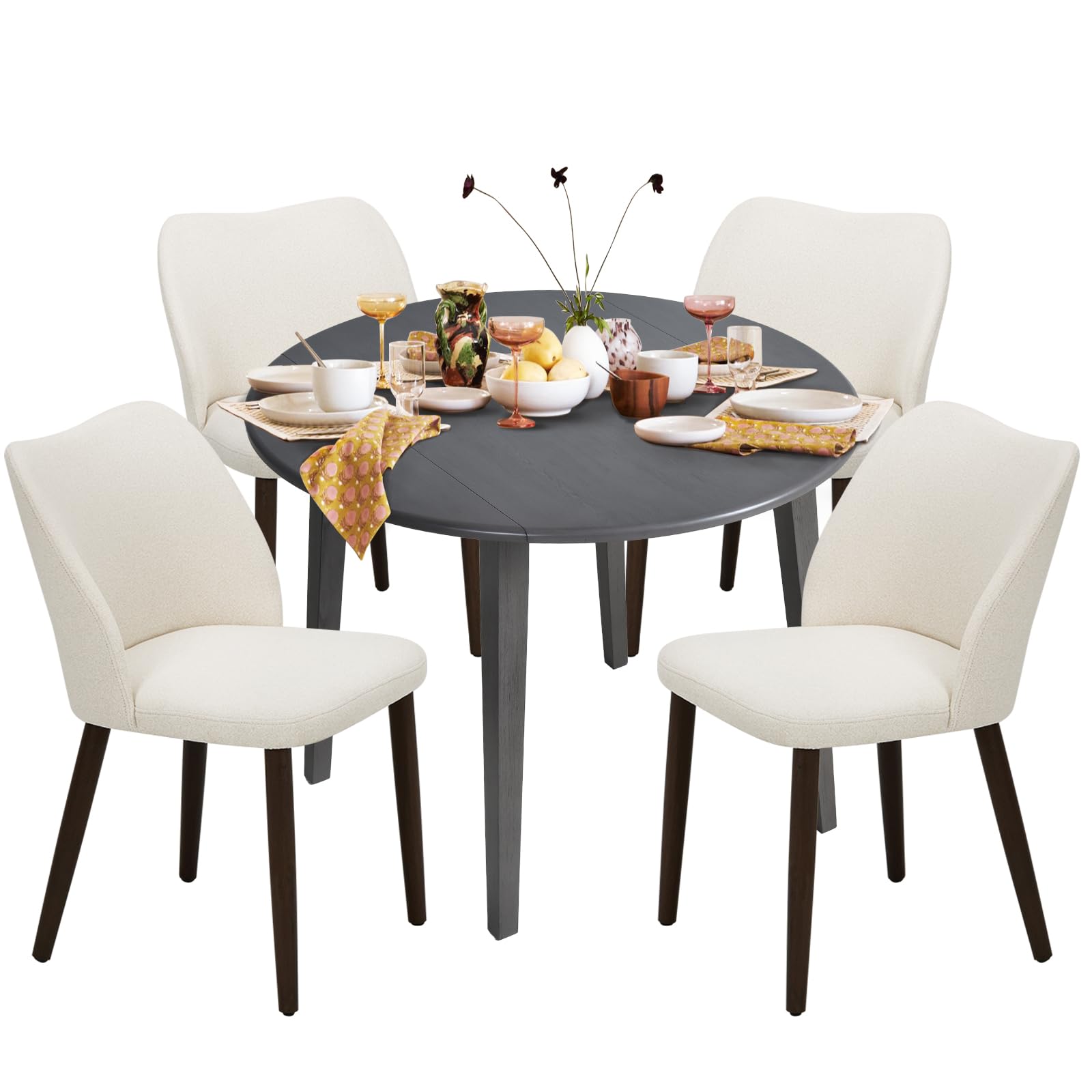 Amazon.com - COLAMY 5-Piece Extendable Dining Table Set for 4, 36 ...