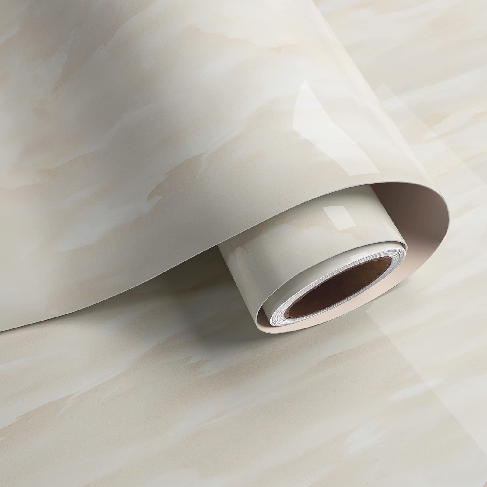 VaryPaper Marble Effect Self Adhesive Vinyl Wallpaper 40cmx200cm Beige ...