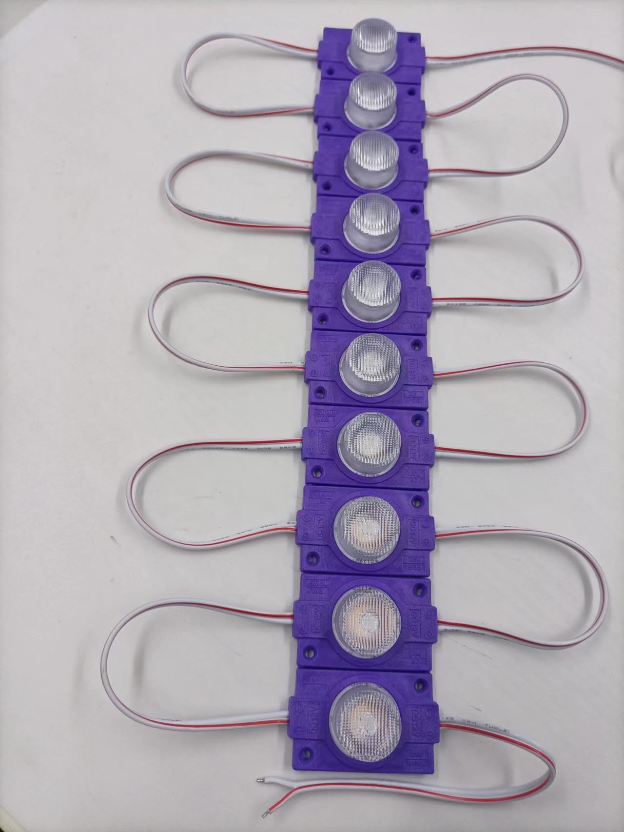 Purple 12V LED Module with Lens 2.0W for Light Box with Tape Adhesive ...