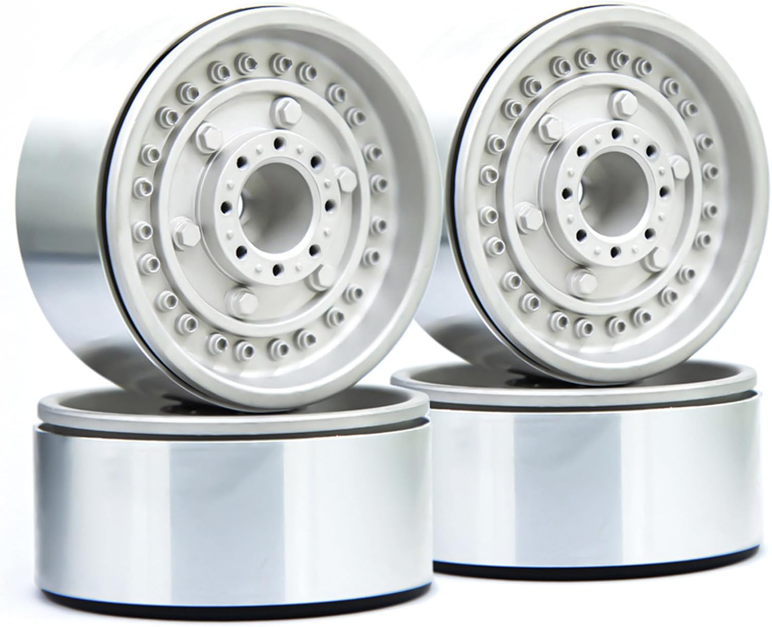 Amazon.com: Chanmoo 1.9 RC Beadlock Wheels 12mm Hex 1/10 Aluminum Alloy ...