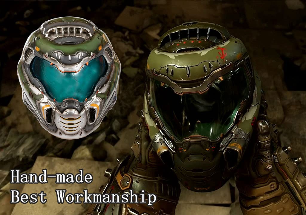 Coslive Doomguy Mask Helmet Deluxe Resin Doom Slayer 1:1 Full Head Mask ...