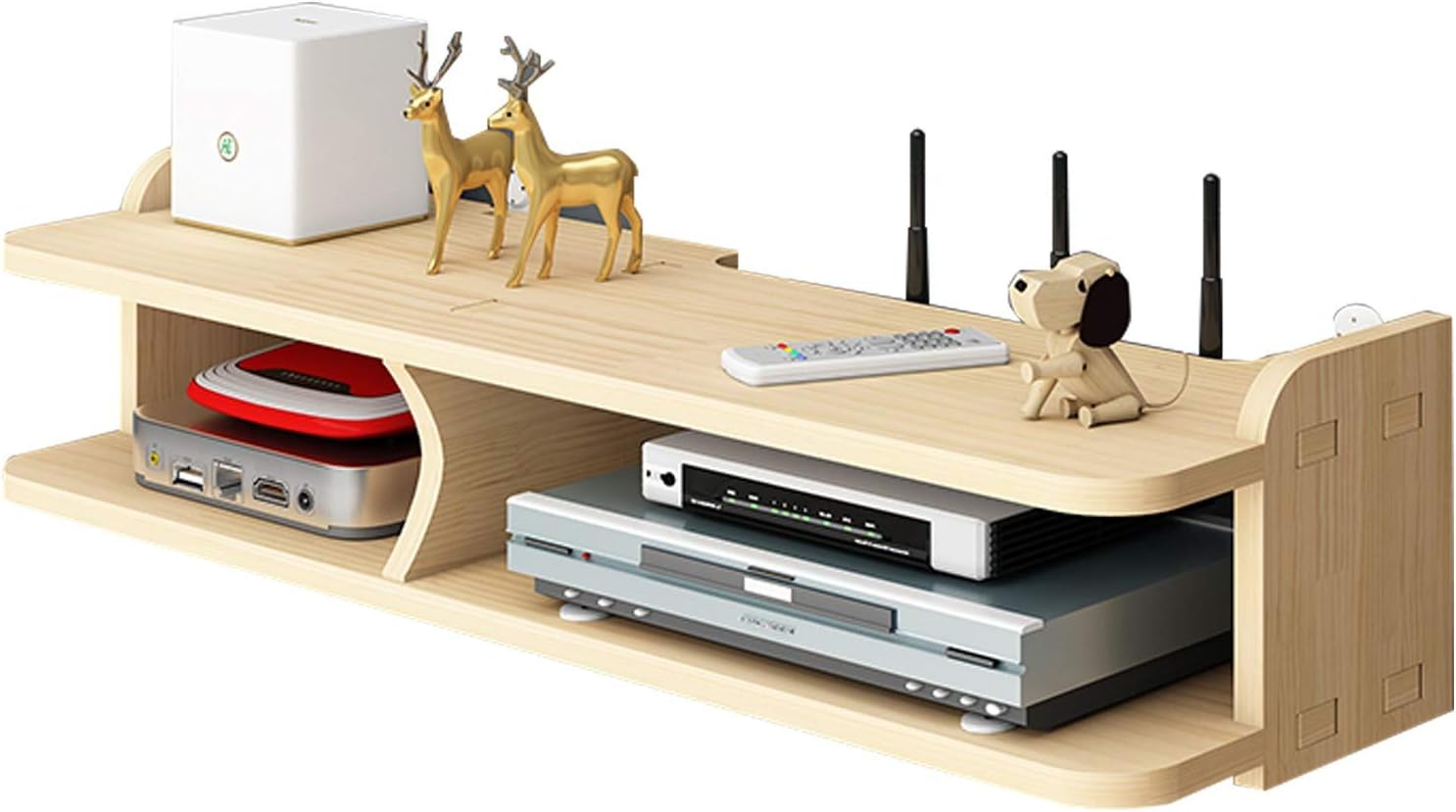 YTREDF TV Set-Top Boxes Schwebendes Regal, WiFi Router Lagerung Regal ...