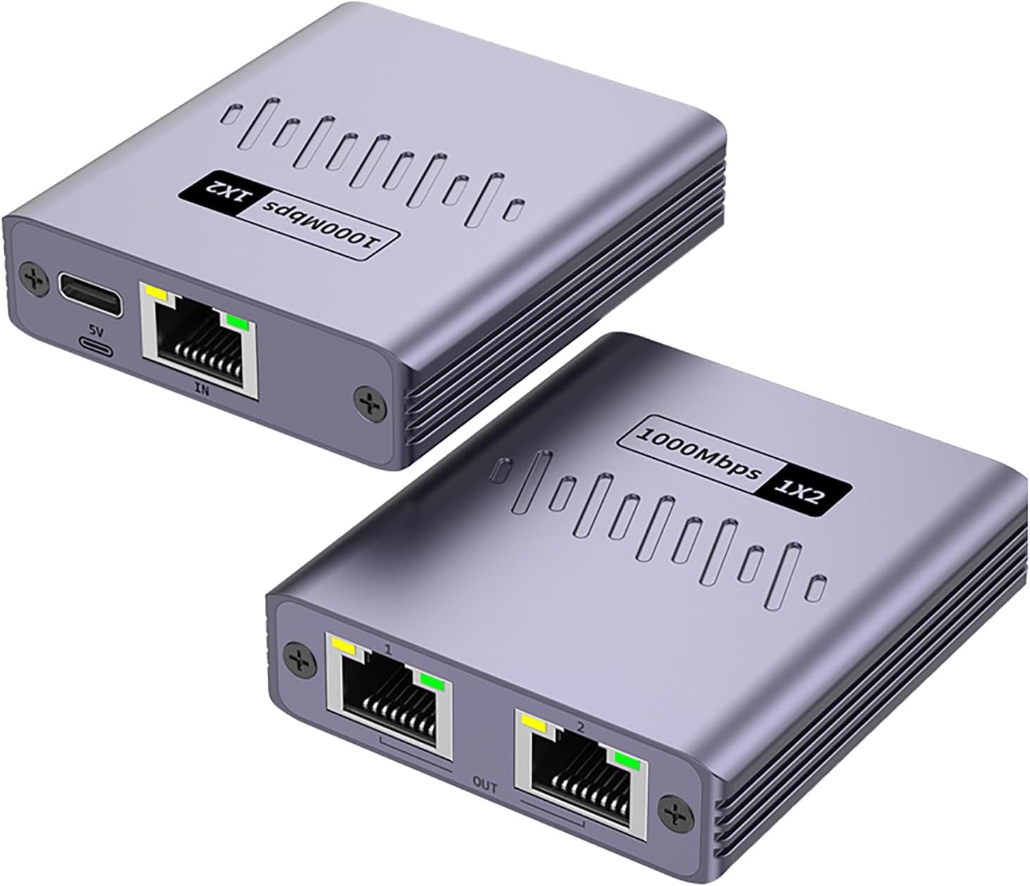 Amazon.com: FUNZING Gigabit Ethernet Splitter 1x2, High Speed 1000Mbps ...