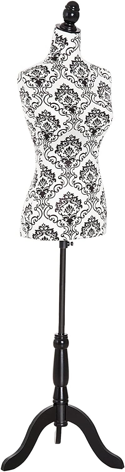 HOMCOM Adjustable Female Dress Form Fashion Mannequin Torso Clothes ...