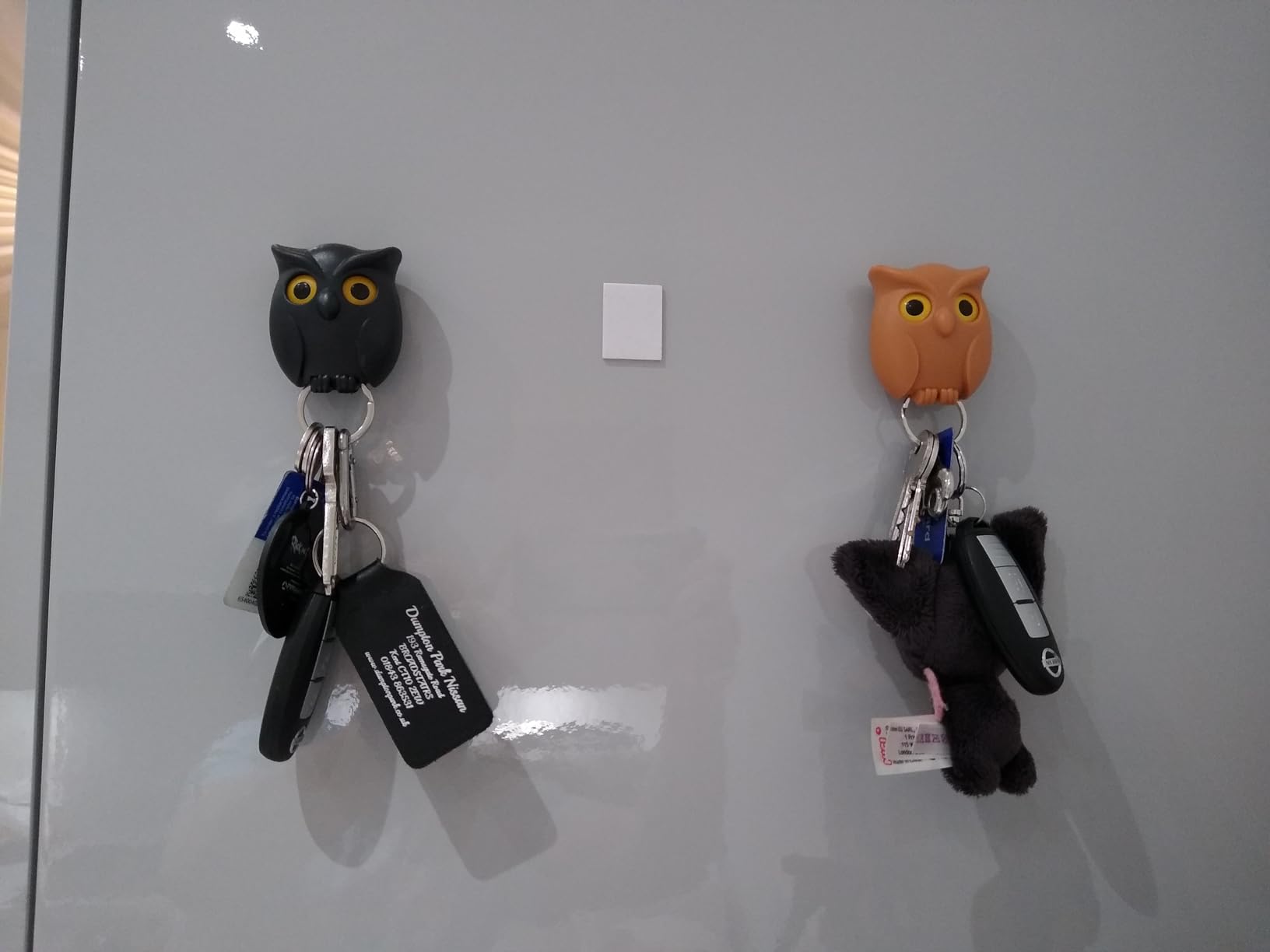 FRIUSATE 4 Pieces Owl Key Holder,Cute Night Owl Keyring Holder Magnetic ...