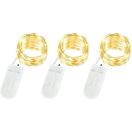 BXROIU Fairy Lights CR2032 Battery Operated,6 Pack 2 Meter 20LEDs Micro ...