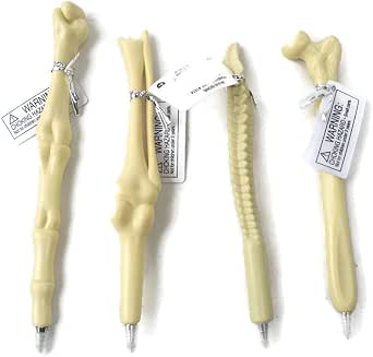 Amazon.com: Set of 4 Bone Shaped Pens Skeleton Scribblers Spine, Femur ...