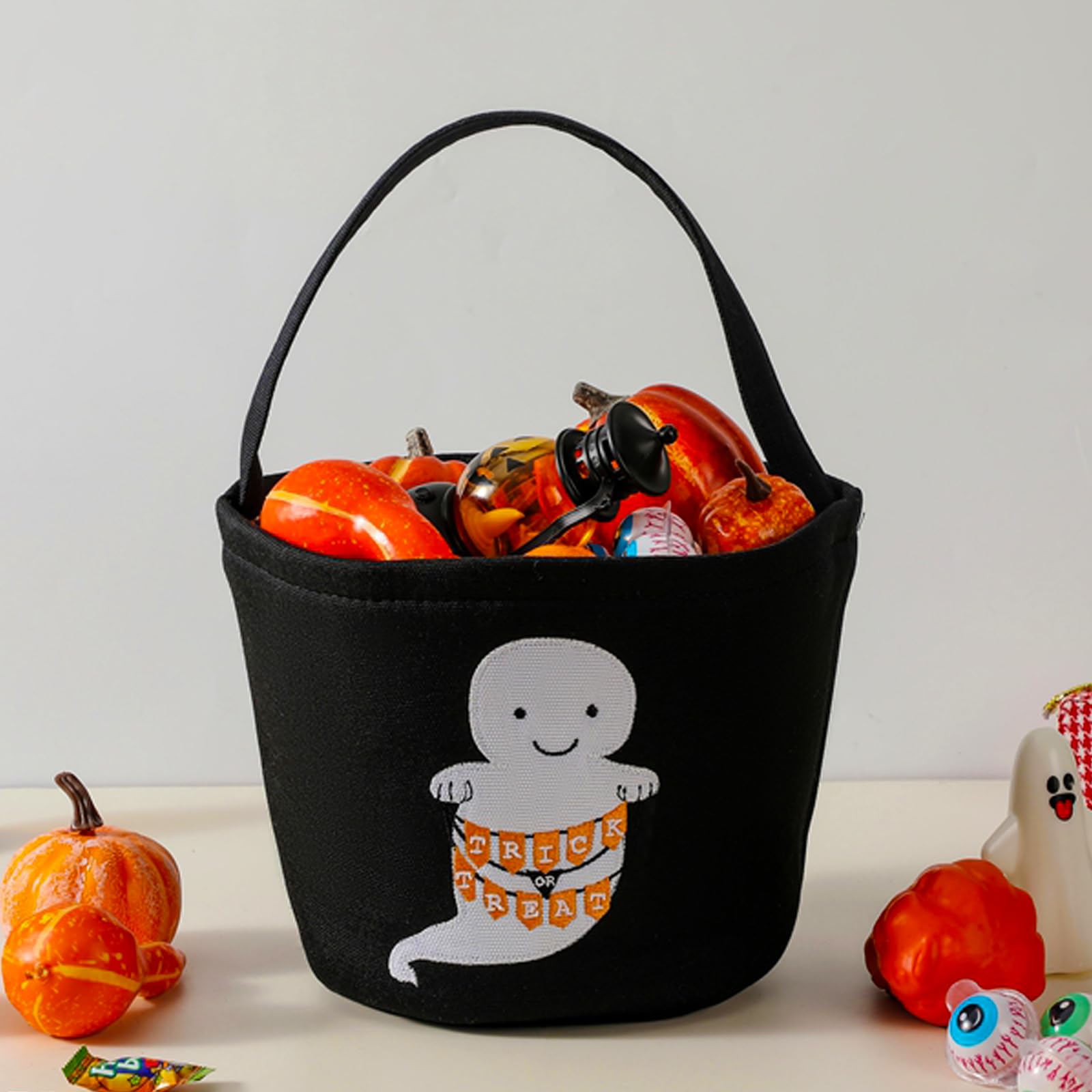 Snapklik.com : Halloween Basket Ghost Trick Or Treat Bucket For Kids ...