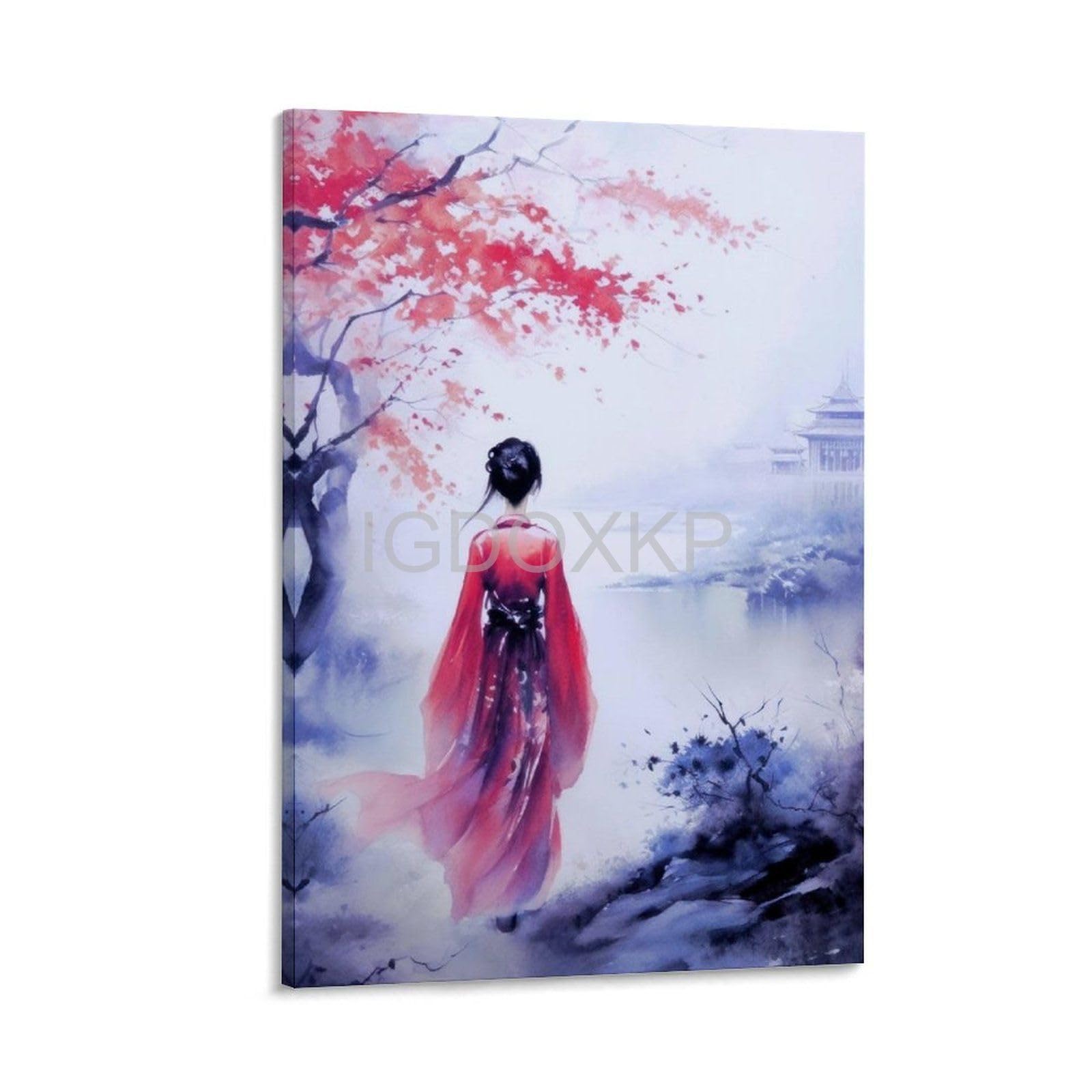 Geisha Watercolor Painting