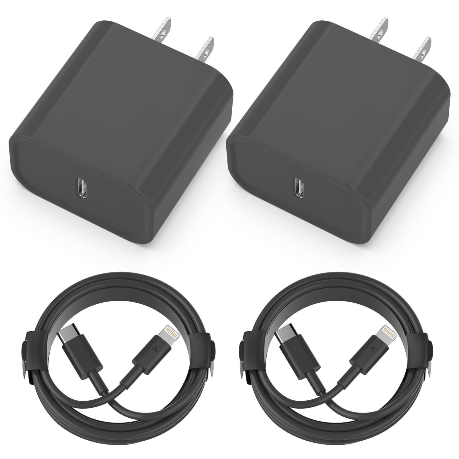 Amazon.com: Phone Charger, 2 Pack 20W PD USB C Wall Fast Charger ...
