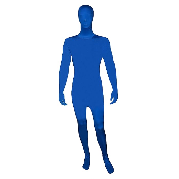 Buy Forever Young UK Mens Unisex Blue Bodysuit Lycra Zentai Second Skin ...