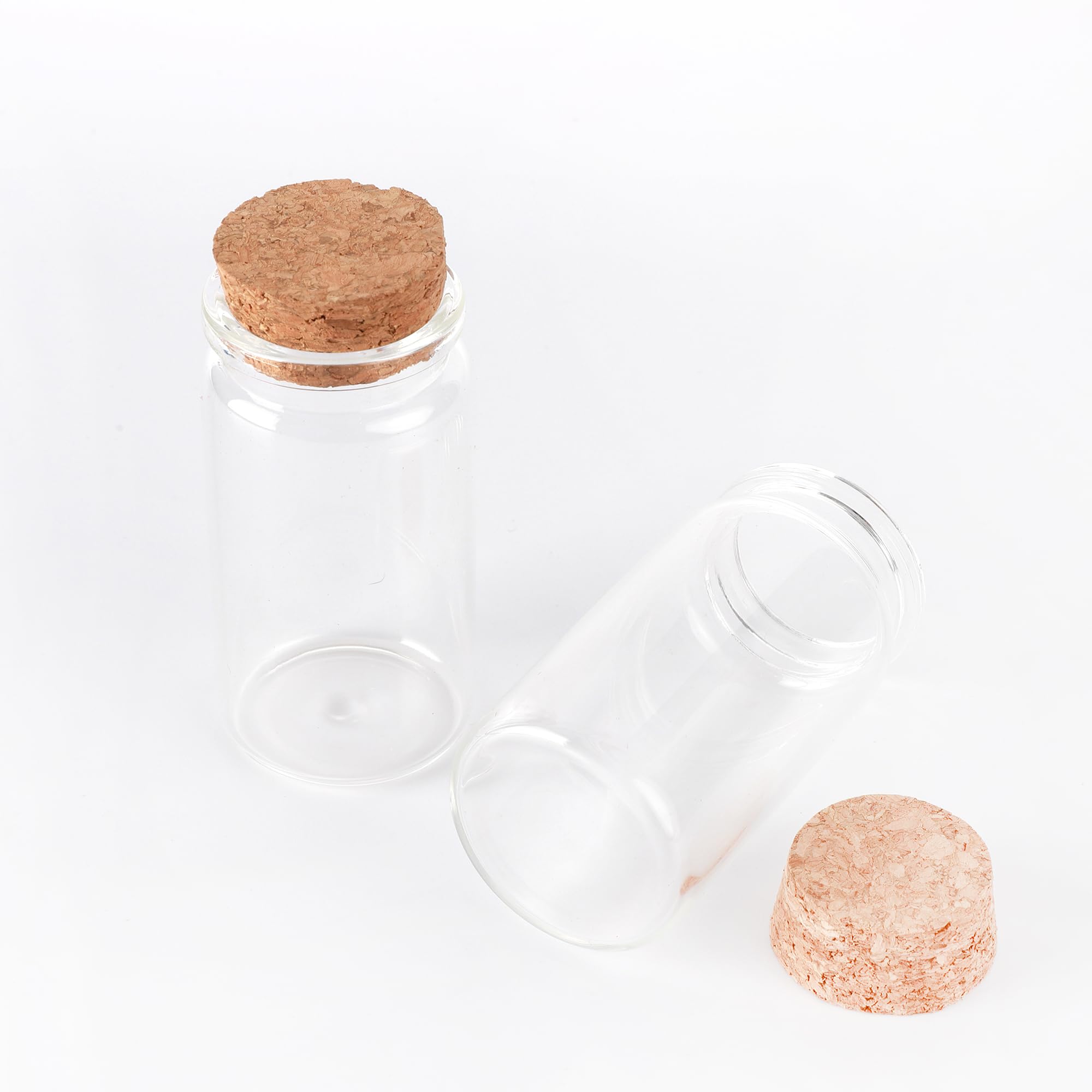 Amazon.com: 8pcs 55ml Jar with Cork Lid,Small Corked Glass Bottles,Mini ...