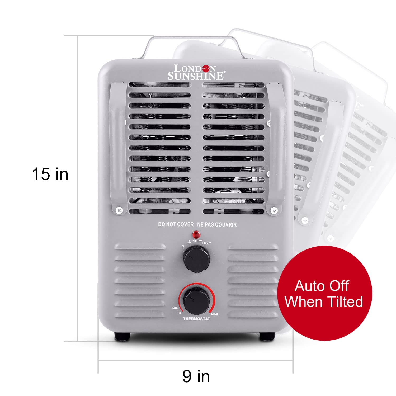 Snapklik.com : London Sunshine Milkhouse Utility Electric Portable Heater