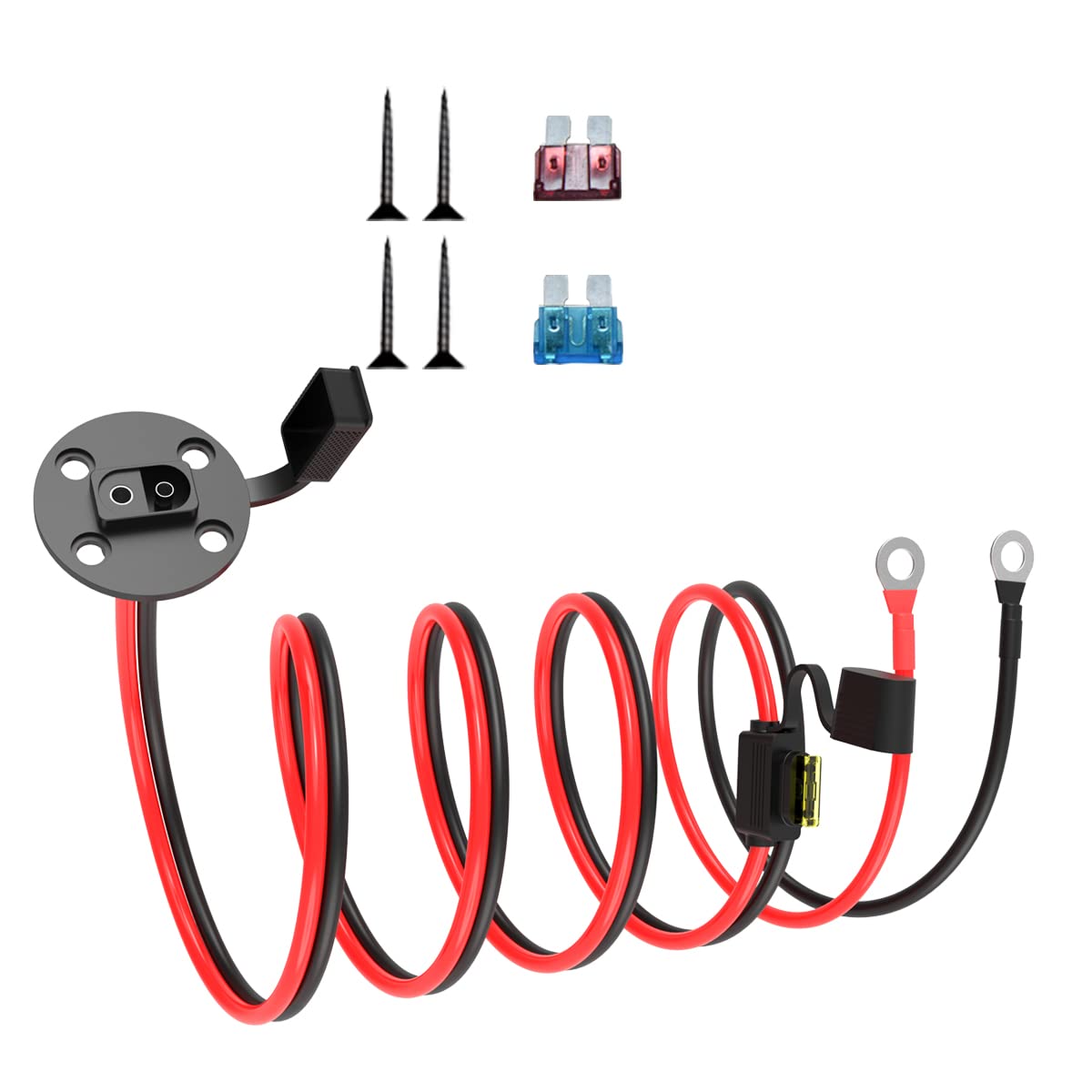 Amazon.com: ELFCULB SAE Power Socket Sidewall Port to O Ring Terminal ...