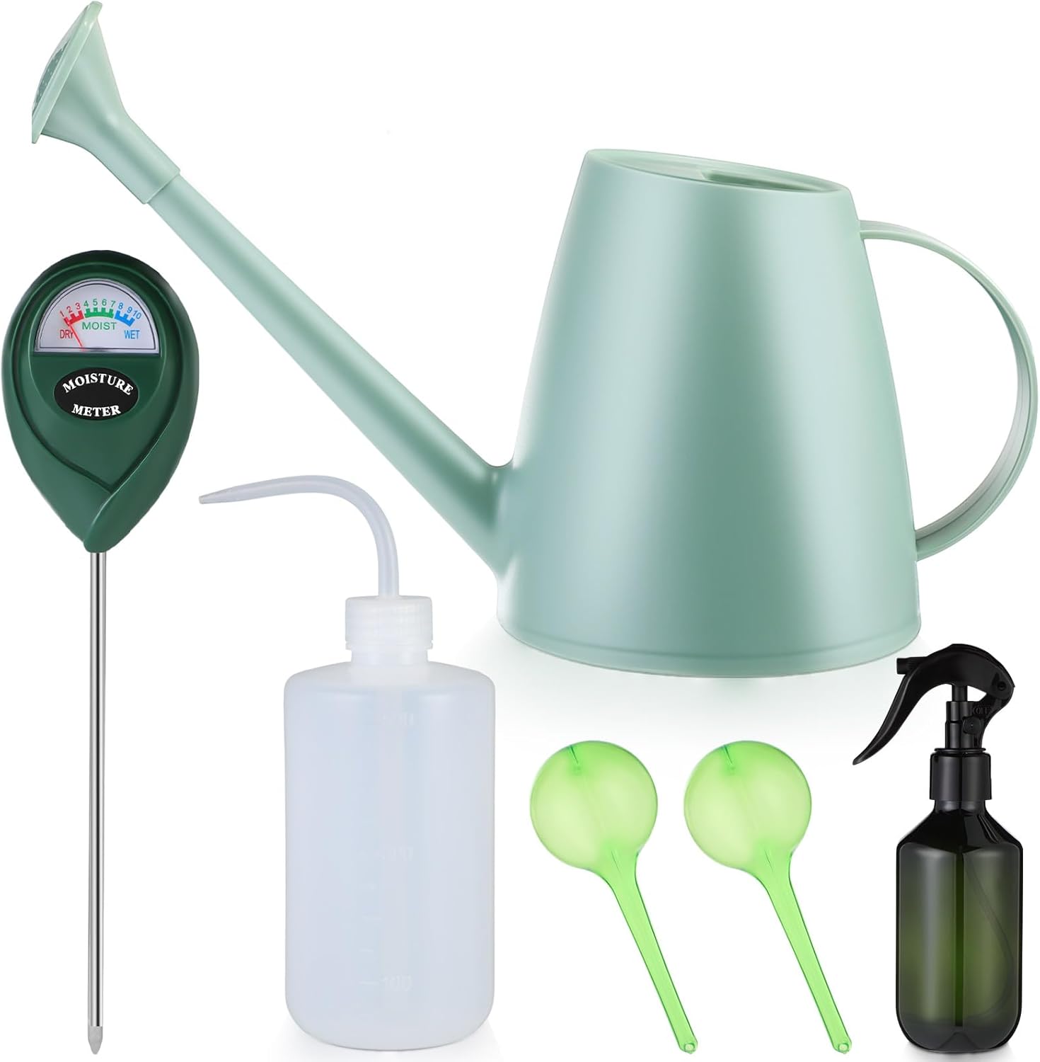 Amazon.com : Reallnaive 6 Pcs Indoor Watering Can Set 1/2 Gallon Can 6.8 oz Spray Bottle 17 oz ...