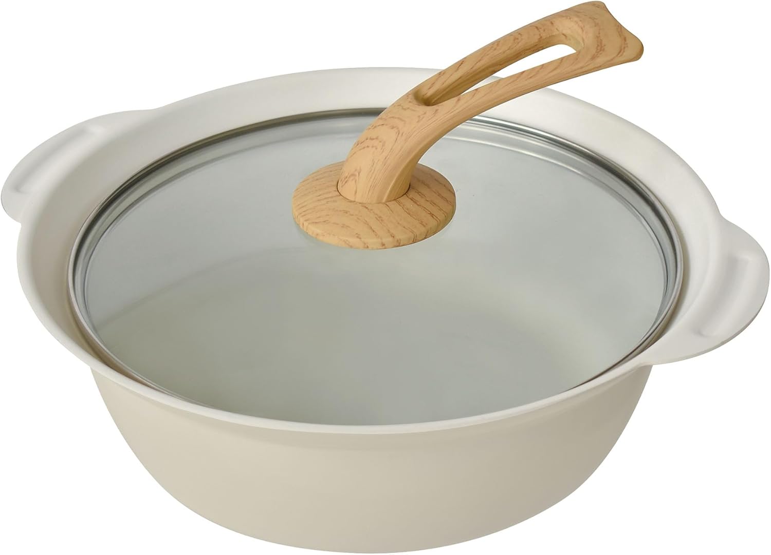 Amazon｜パークレーン ファーブIH対応卓上鍋27cm アイボリー キッチン用品 調理器具 IH対応 ガス火対応 軽量 丈夫 シンプル おしゃれ｜片手鍋・ソースパン オンライン通販