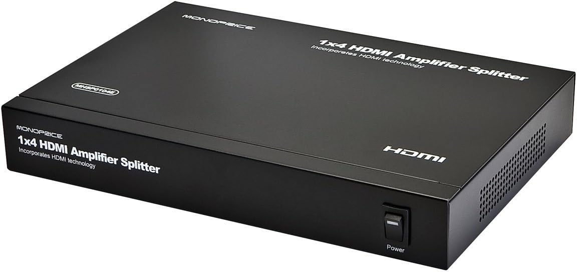 Amazon.com: Monoprice 1x4 HDMI Amplifier Splitter over Cat6 Complete ...