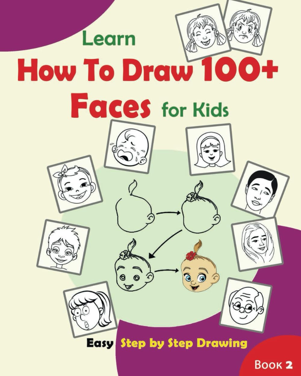 Learn How to Draw 100+ Faces for Kids Ages 7-9 8-12 (Step by Step ...