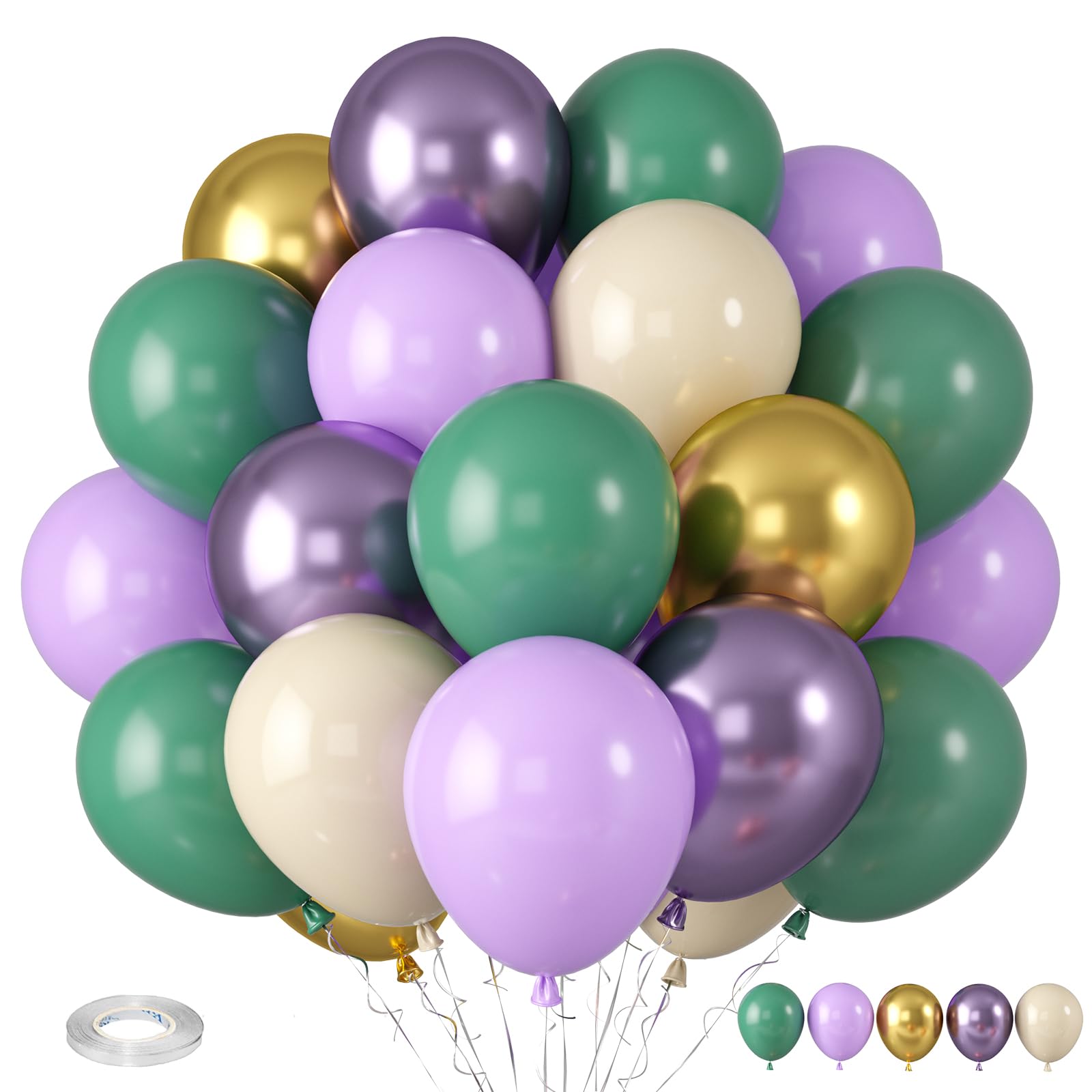 Amazon.com: Purple and Sage Green Balloons, Purple Lavender Sage ...