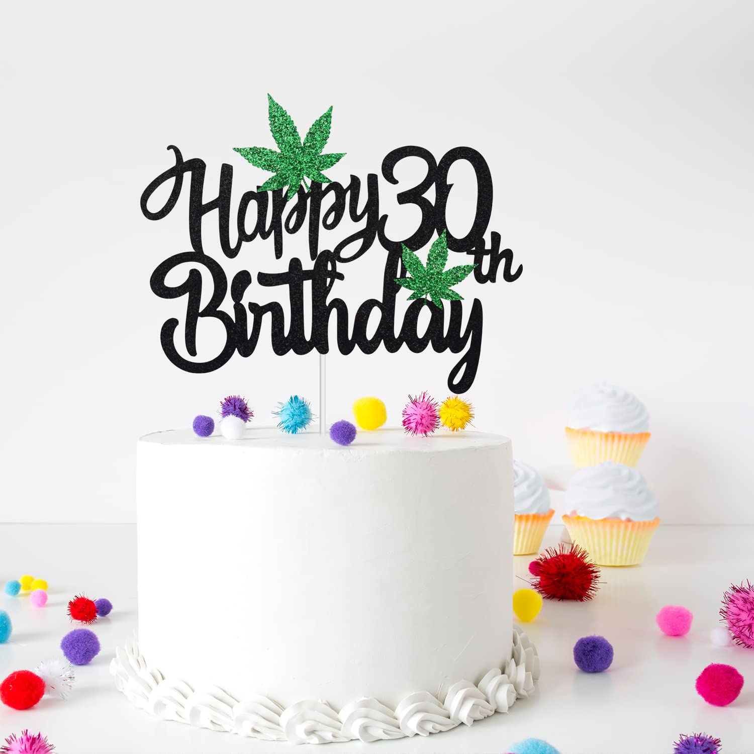 Snapklik.com : Pot Leaves Happy 30th Birthday Cake Topper - 30th ...
